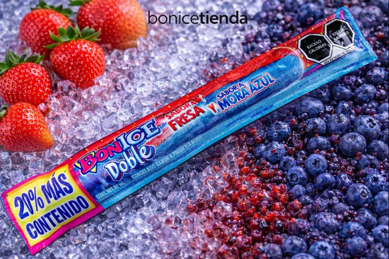 Doble Fresa-Mora 12 Piezas de 87ml c/u - Bonice Tienda
